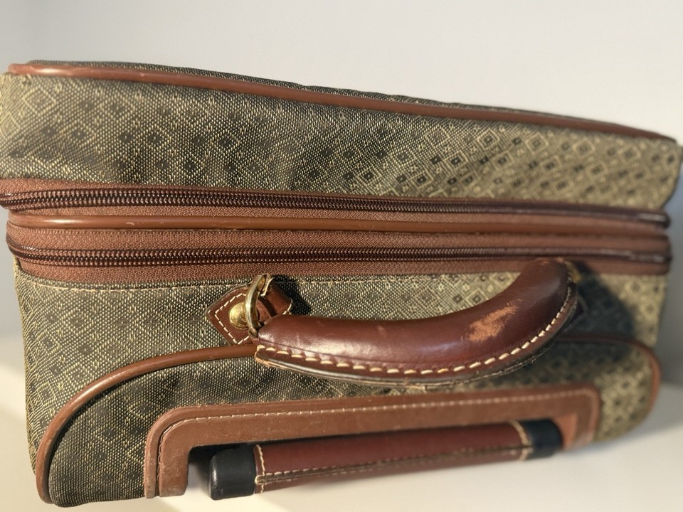 Hartmann USA made Tweed Leather Luggage Rolling Suitcase and Carry On ...