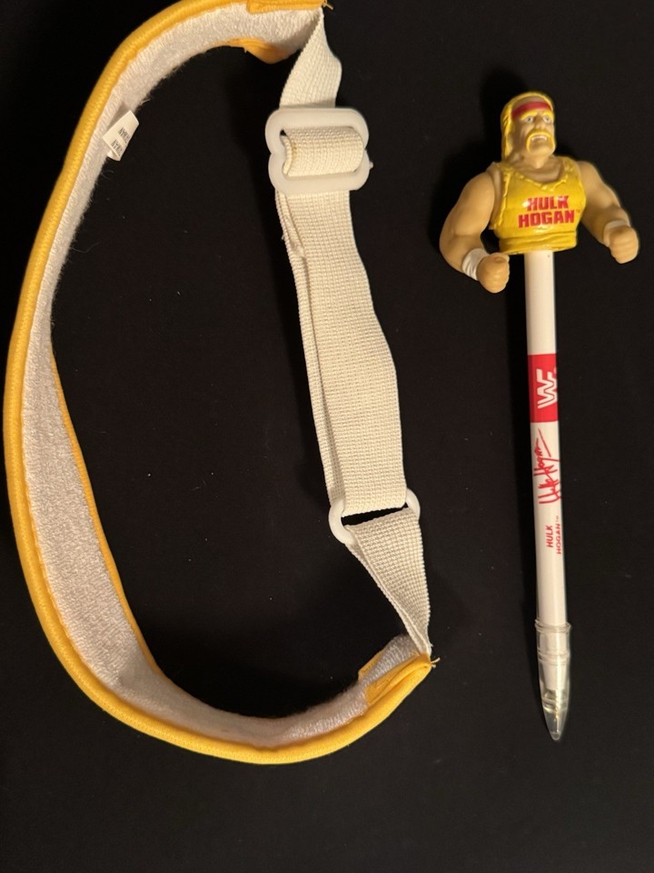 WWF HULKSTER HULK HOGAN Headband & Pen with Topper | eBay UK
