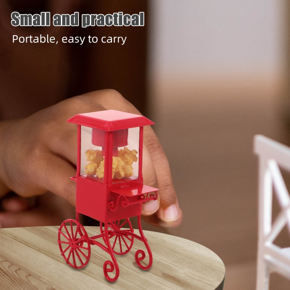 1 Set Miniature Popcorn Maker - Realistic Popcorn Stand Model with ...