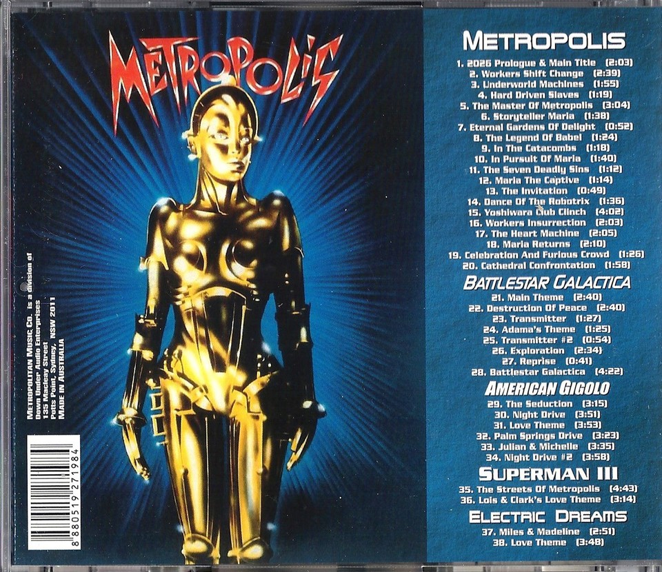 SC - Metropolis (Soundtrack Score) - Giorgio Moroder | eBay