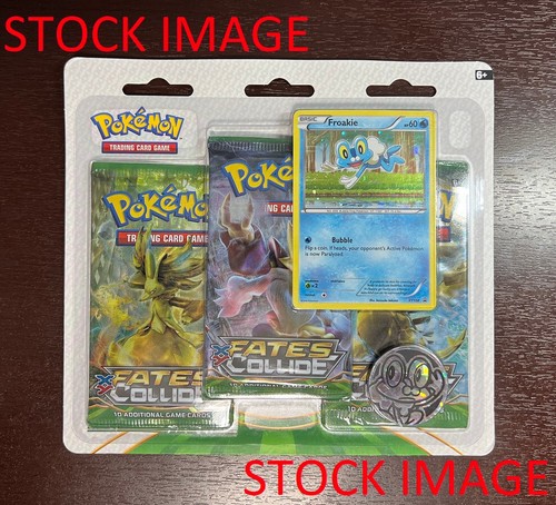 POKEMON XY Fates Collide Froakie Factory Sealed 3-PACK BOOSTER BLISTER ...
