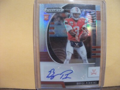2020 Bryce Perkins Silver Prizm RC Auto UFL Michigan Panther QB Rookie ...