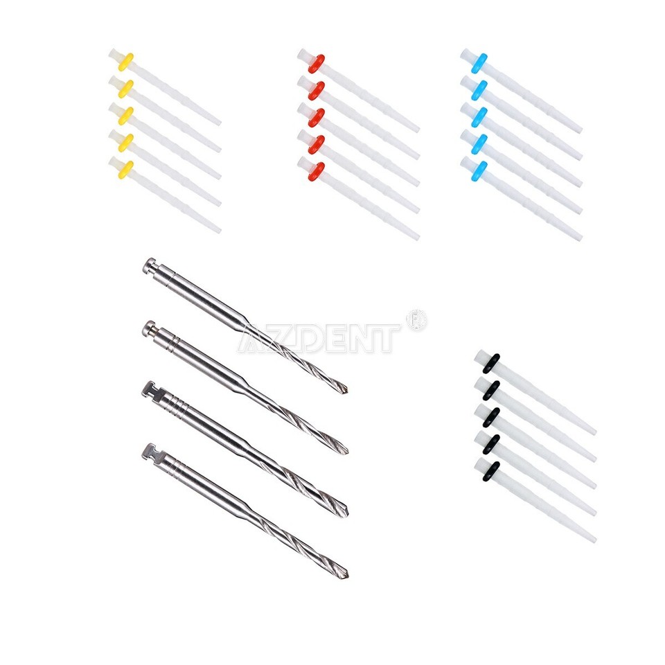 Dental Endodontic Posts Endo Fiber Post Kit 1.2mm 1.4mm 1.6mm 1.8mm +4 ...