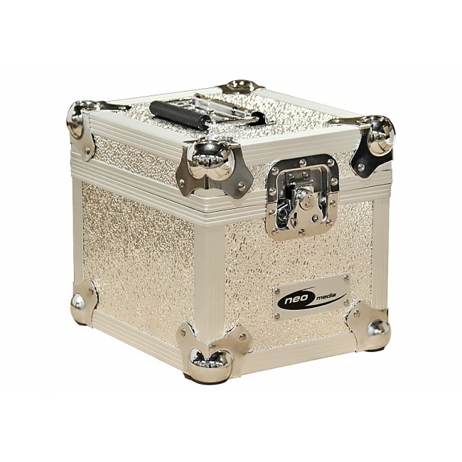 100 x 7" Capacity Vinyl Record Flight-Case Silver Box Detachable Lid ...