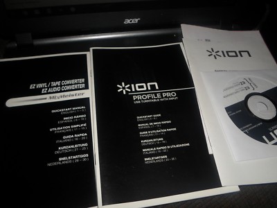 Ion Profile Pro USB Turntable with Input EZ Vinyl/ Tape Con | eBay