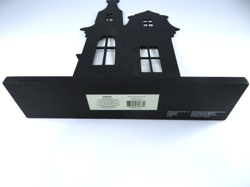 Stand-Up Black Haunted Mansion House Chalkboard Write-On Pressboard ...
