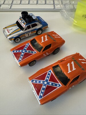 AURORA AFX Slot Car Lot - 2 Rebel Chargers + Escort Rally | eBay