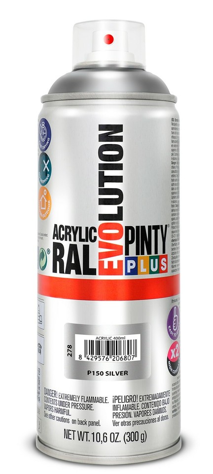Spray Paint EVOLUTION Gloss - 400ml RAL Colours. Black White Gold ...