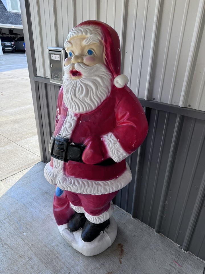 5ft Santa Claus General Foam Plastic Blow Mold Light Up Yard Decoration ...
