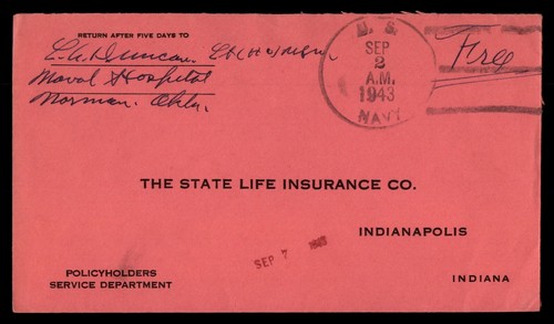 MayfairStamps US 1943 Oklahoma Naval Hospital Norman Free Frank to ...