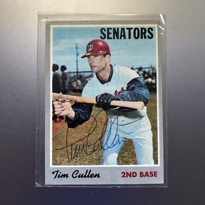 TIM CULLEN 1970 TOPPS AUTOGRAPHED SIGNED AUTO BASEBALL CARD | eBay