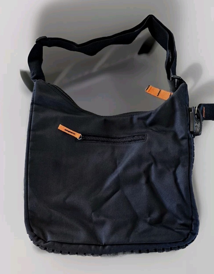 RUSK Shoulder/Cross-body Bag Black/Orange Adjustable Strap 14x14 NWT | eBay