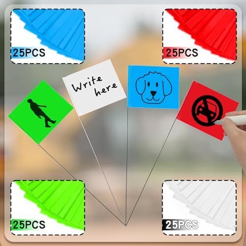 Flagging Tape Flag Stakes Contractor Survey Markers Irrigation Utility ...