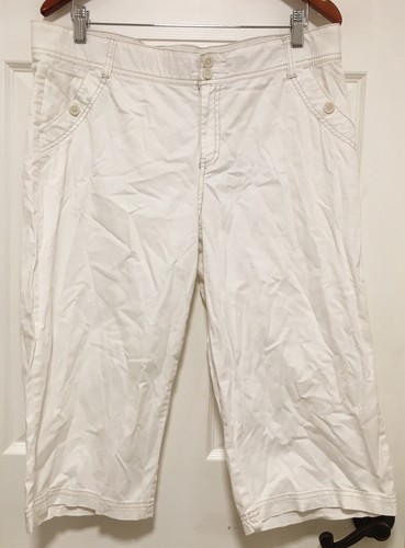 NEW Dockers Womens 14 White Pants Cropped 18” Inseam | eBay