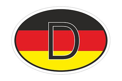 Auto Pkw Kfz Kennzeichen Länderkennzeichen "D" Deutschland Aufkleber ...