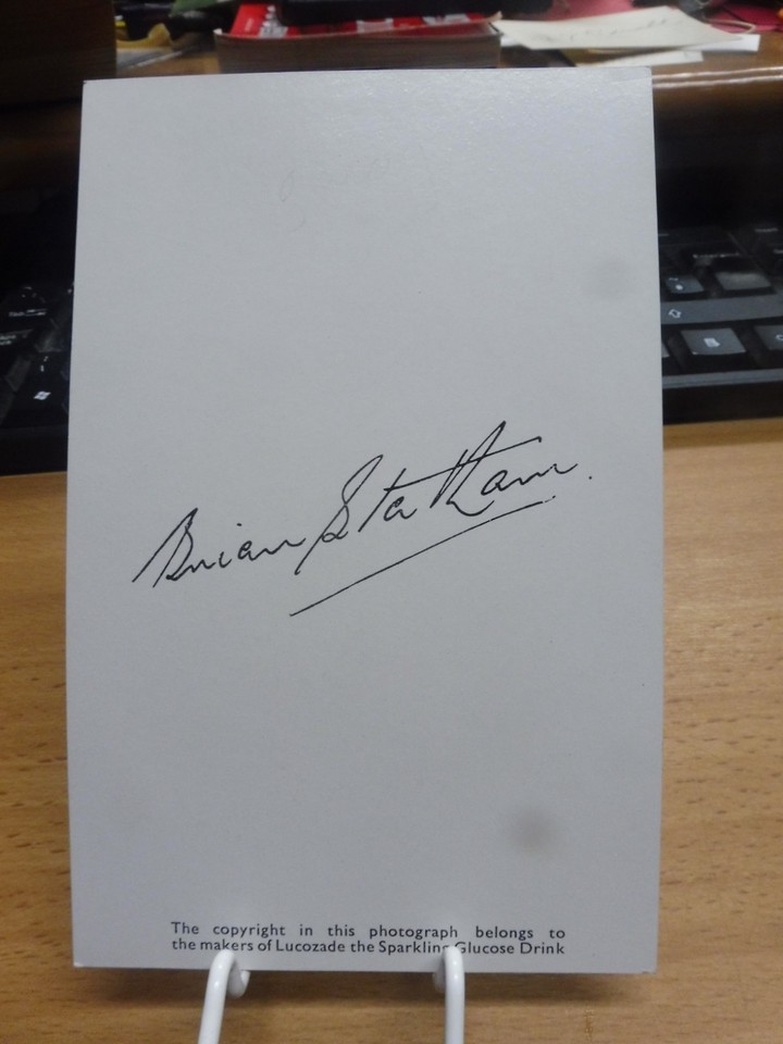 Brian Statham (Lancashire & England) Lucozade Trade Card With Printed ...