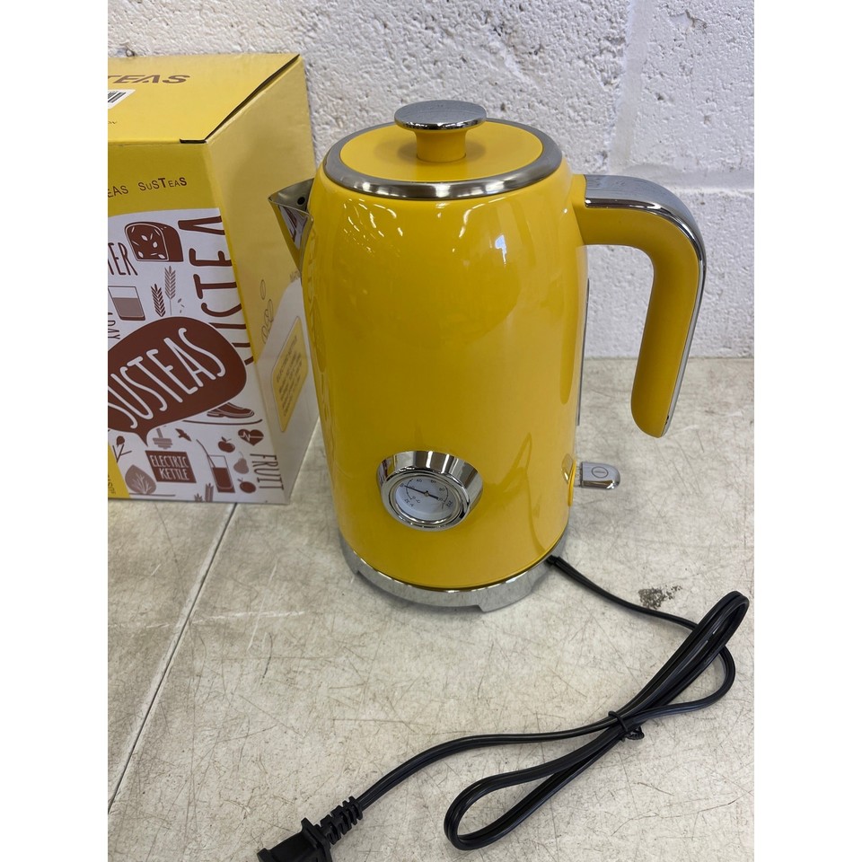 SUSTEAS Electric Kettle 57oz Hot Tea Kettle Water Boiler w Thermometer ...