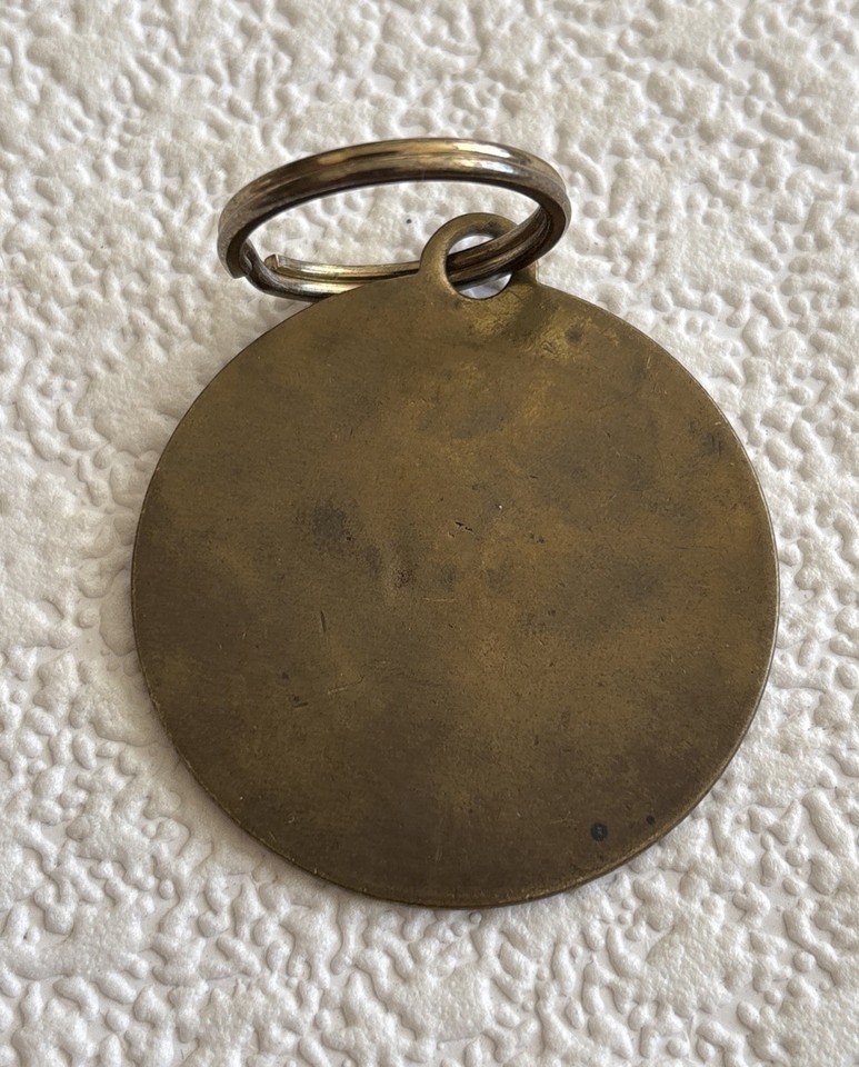 Vintage Ferrari Keychain Solid Brass Key Fob Ring Embossed SF Horse ...