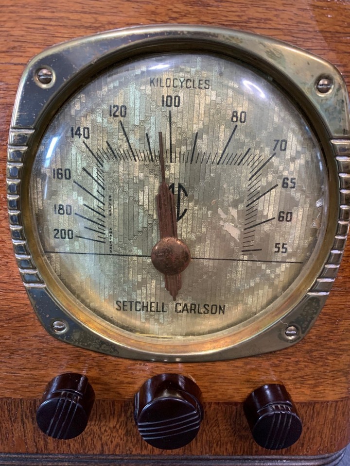 VINTAGE 1939 SETCHELL CARLSON MODEL 588 AM RADIO, RESTORED IN 2013 ...