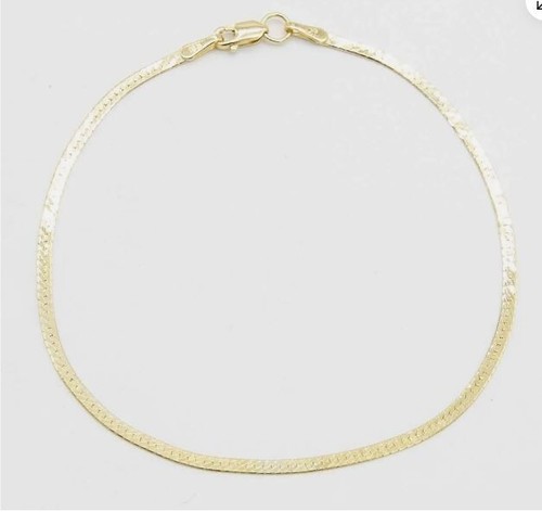 14k Yellow Gold 1.5 MM HERRINGBONE 8 inch Chain Bracelet 1.5 Grams | eBay
