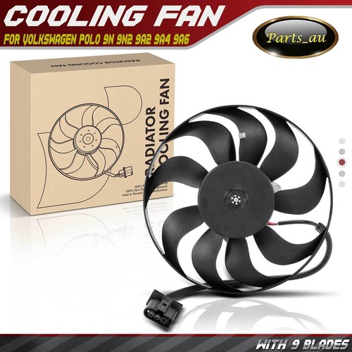 Radiator Cooling Fan with 9-Blade for Volkswagen Polo 9N 9N2 9A2 9A4 ...