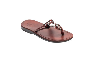 Women's Jerusalem Handmade Sandals Natural Israel Genuine Leather 5-11 ...