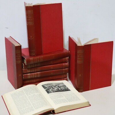 Vintage Newnes Pictorial Knowledge Encyclopaedia Books Complete Red Set ...