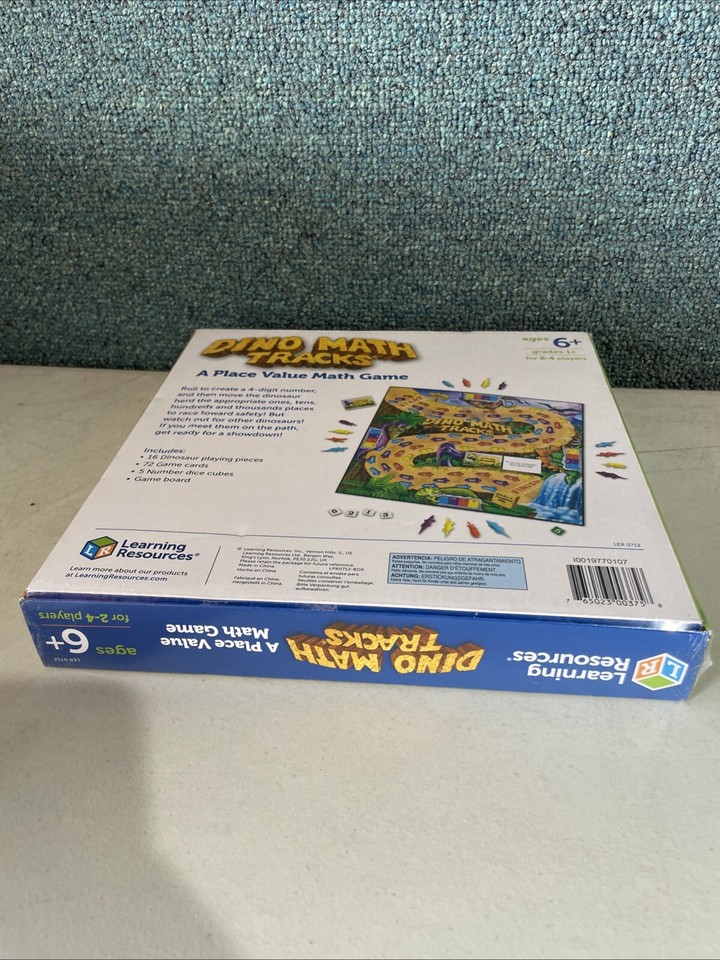 Dino Math Tracks A Place Value Math Game Learning Resources New Sealed ...