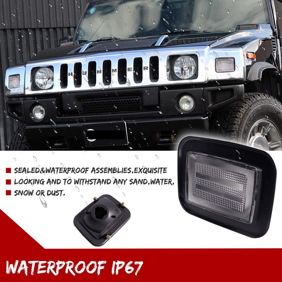 For 03 04 05 06 07 08 09 HUMMER H2 Clear Front Corner Side Parking Lamp ...