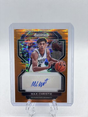 Max Christie 2022-23 Prizm Draft Picks Orange Pulsar Autograph #’d 04/ ...