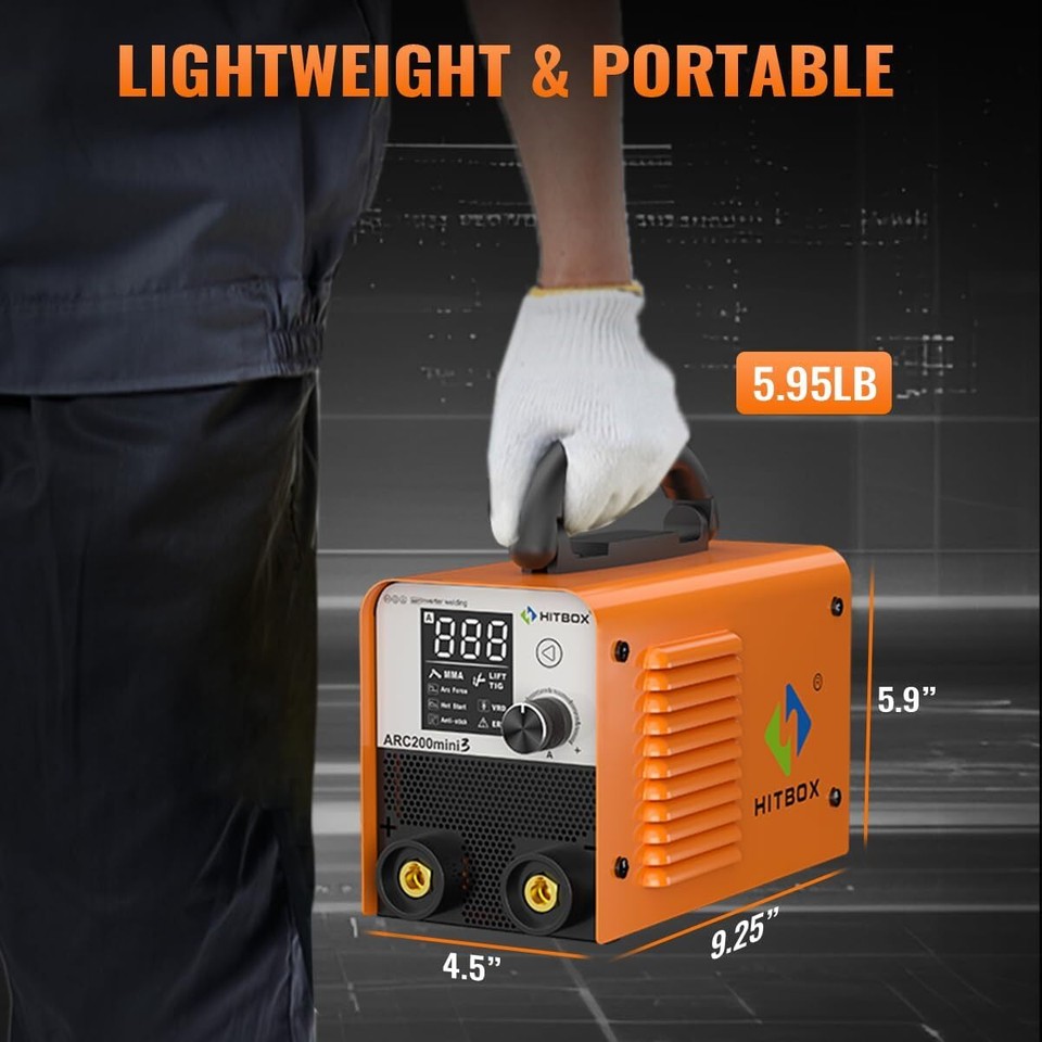 HITBOX Ultra Mini Rod Stick Welding Machine,160A LIFT TIG/MMA Portable ...