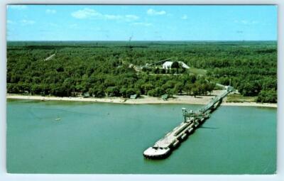 ALABASTER, Michigan MI ~ Aerial U.S.GYPSUM MINE PLANT Iosco County 1967 ...