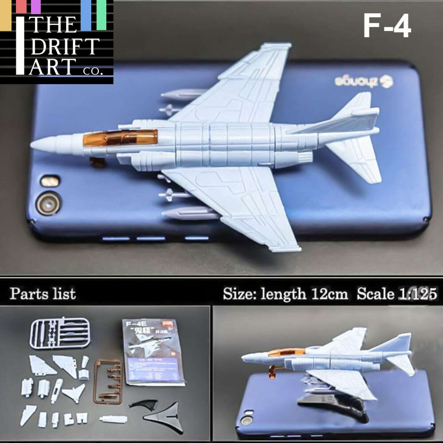 F-4 fighter Phantom II 4D Fighter Aircraft Plane Assembly Kit Model Art ...