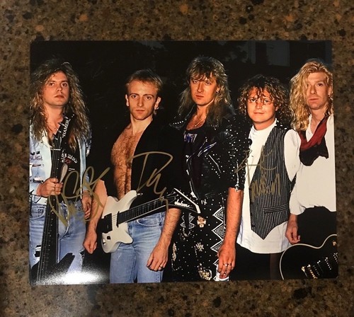 * DEF LEPPARD * signed autographed 11x14 photo * ELLIOTT, ALLEN + 2 ...