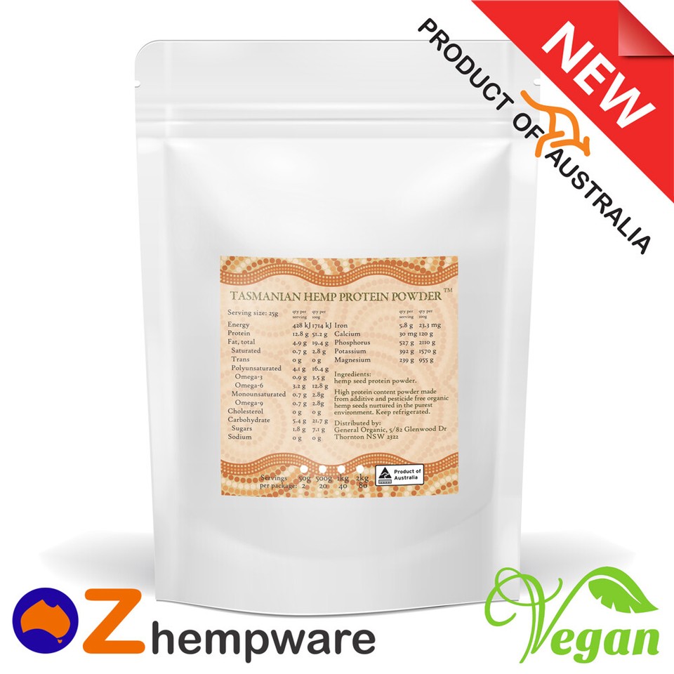 Hemp Protein Powder Product Of Australia Tasmanian Organic 500g, 1kg ...