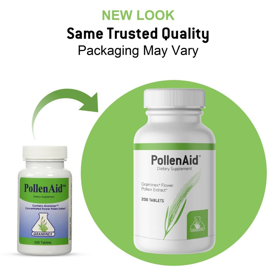 Graminex PollenAid Flower Pollen Aid Extract - 200 Tablets 815800002174 ...