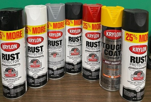 SPRAY PAINT (6-PACK) KRYLON RUST PROTECTOR ENAMEL COLORS AVAILABLE 15 ...