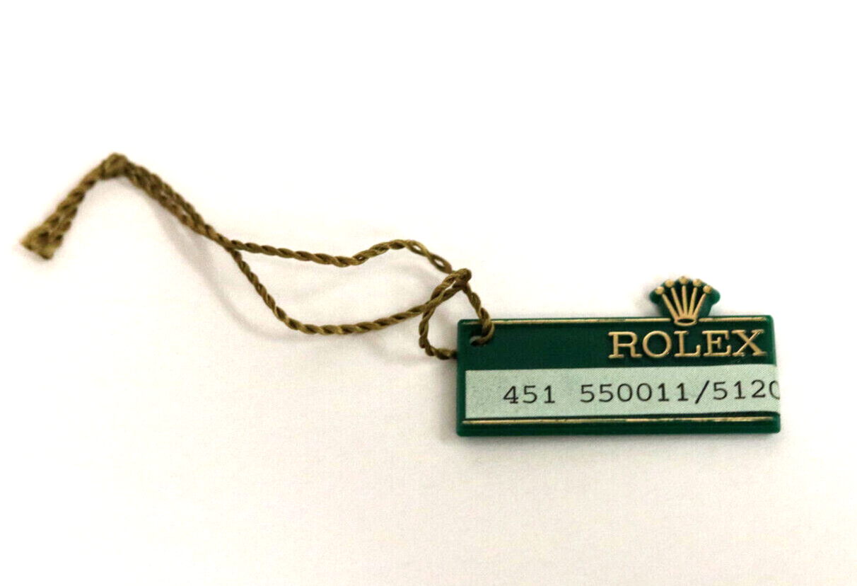 Original Green Rolex Hang/Swing Tag Large Crown 451 550011/5120431 | eBay