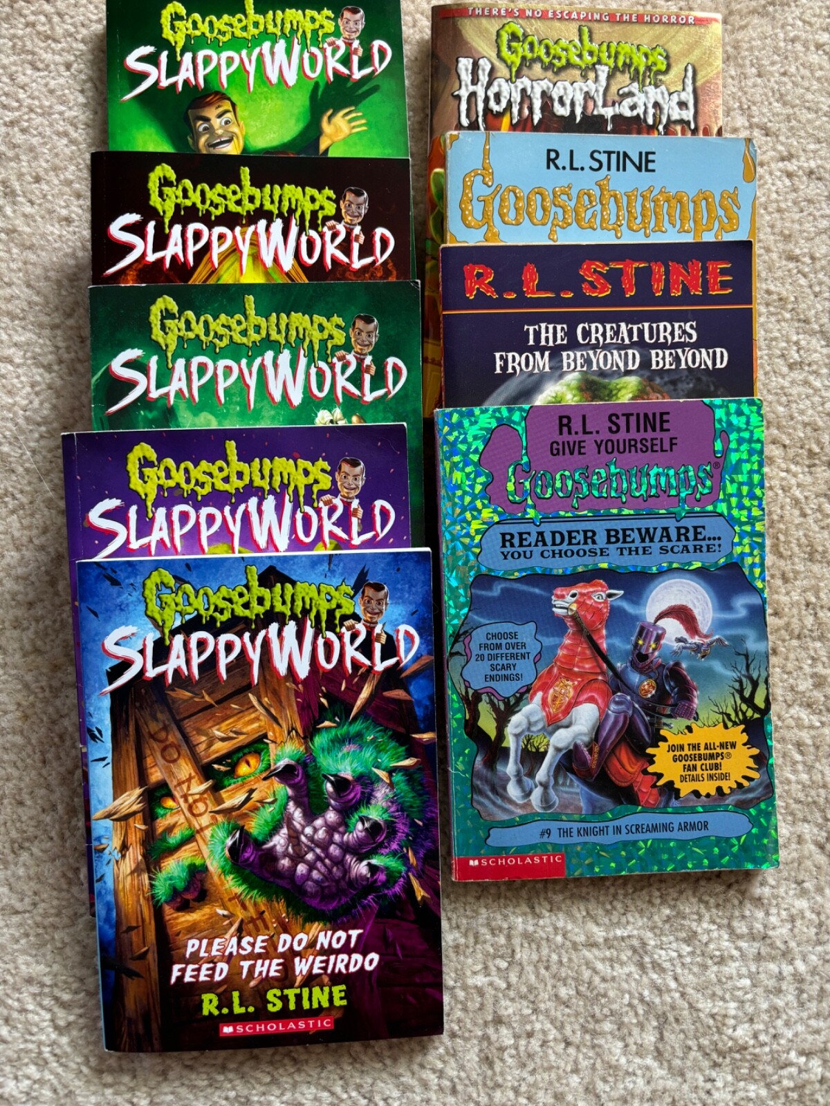 Lot Of 9 Goosebumps / Slappy World Soft Cover Books - Mixture of both ...