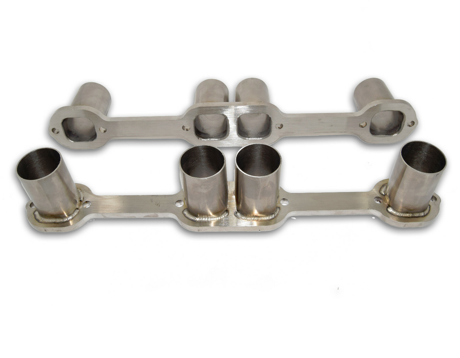 18 Degree Small Block Chevy Stainless Flange Kit: Prewelded 1 3/4 ...