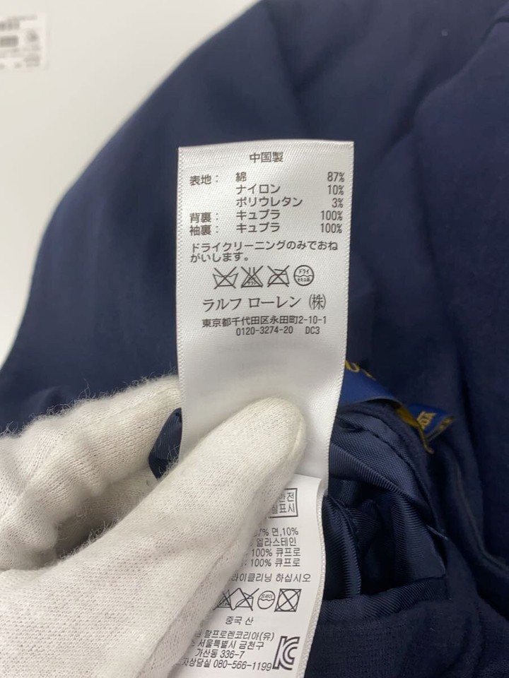 POLO RALPH LAUREN Tailored Jacket L Cotton NVY | eBay UK