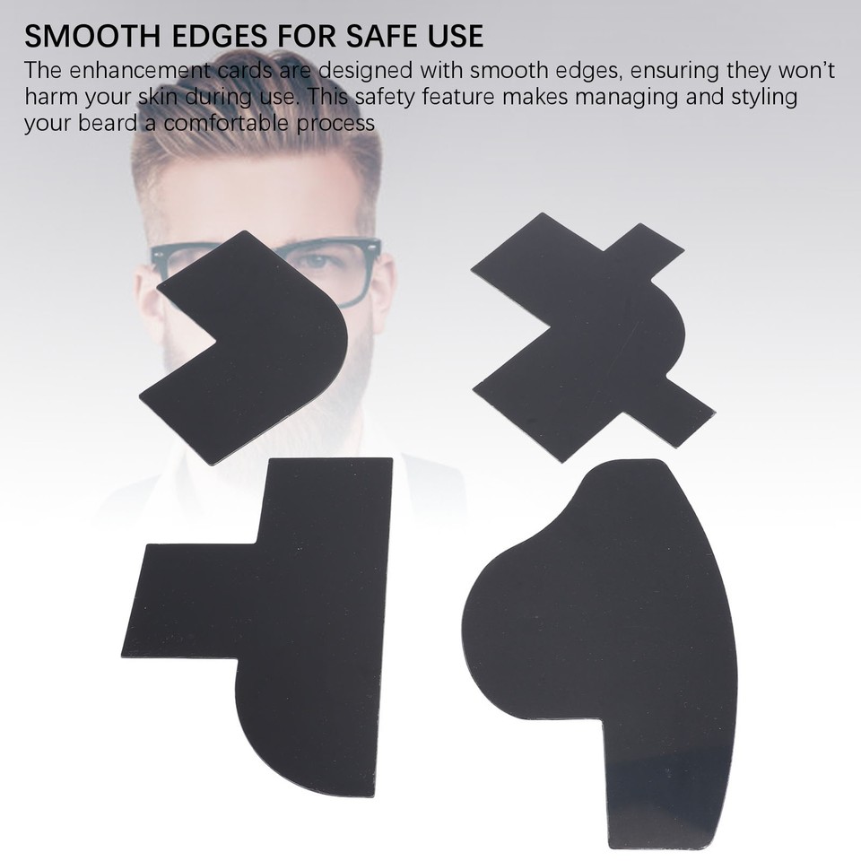 4 Pcs Enhancement Card For Barber Straight Curved Lines Hairline Fill ...