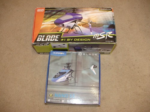 2 horizon Blade RC helicopter Nano S3 MSR spektrum MLP6DSM controller ...