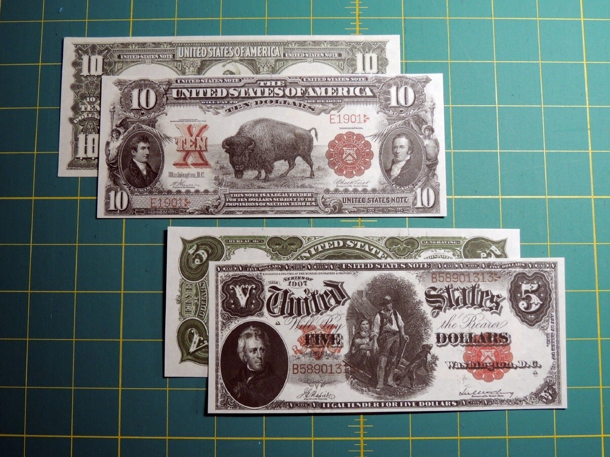 20th Century LT & Silver Certificates Reproduction US Currency Paper ...