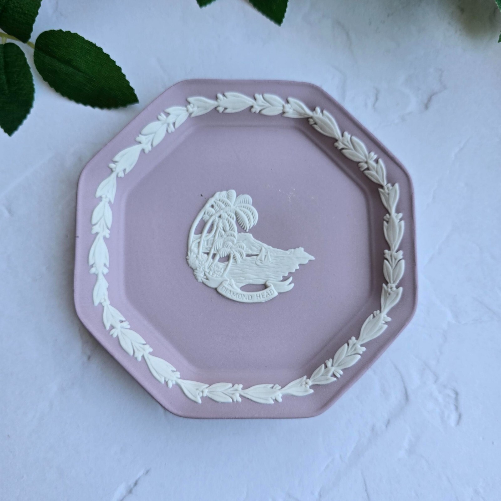 Wedgwood Lilac Jasperware Octagonal Pin Dish Diamond Head Perfect ...