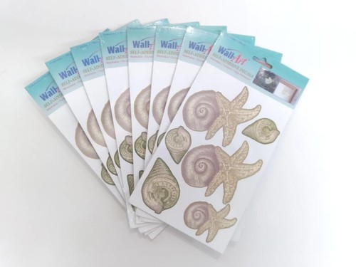 Sea Shells Decals Wall Art Self Adhesive Washable 8Pks NIP Scrapbooking ...