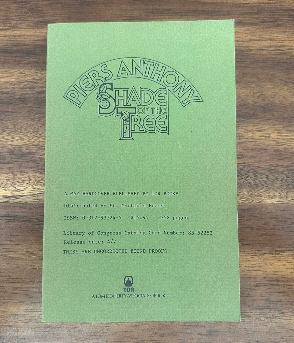 Shade of the Tree by Piers Anthony (1986, ARC - TPB) HTF - RARE - FREE ...