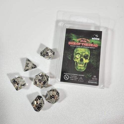 Dice of the Dead Set of 6 Gaming Dice Storm Crow Skeleton Zombie ...