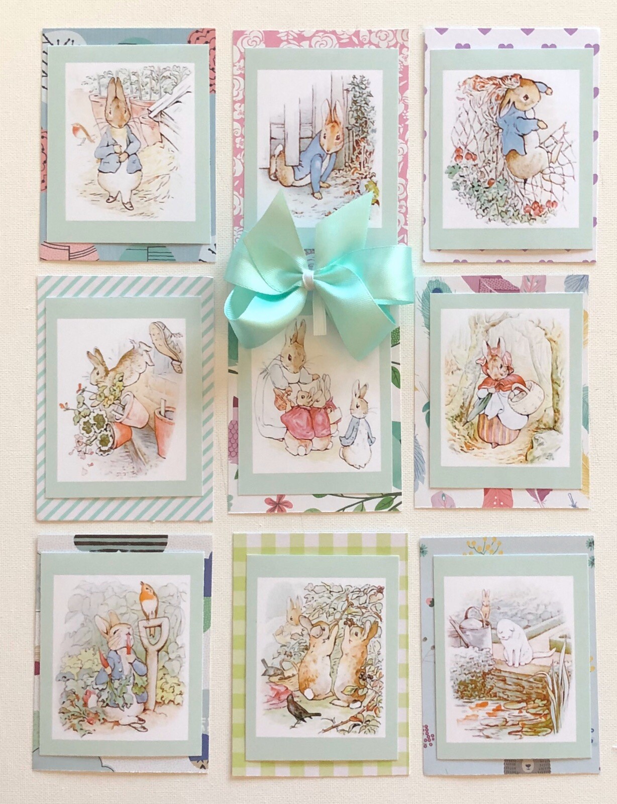 Peter Rabbit Cards For Easter, Scrapbook Pages, 9 Cards With 9 ...