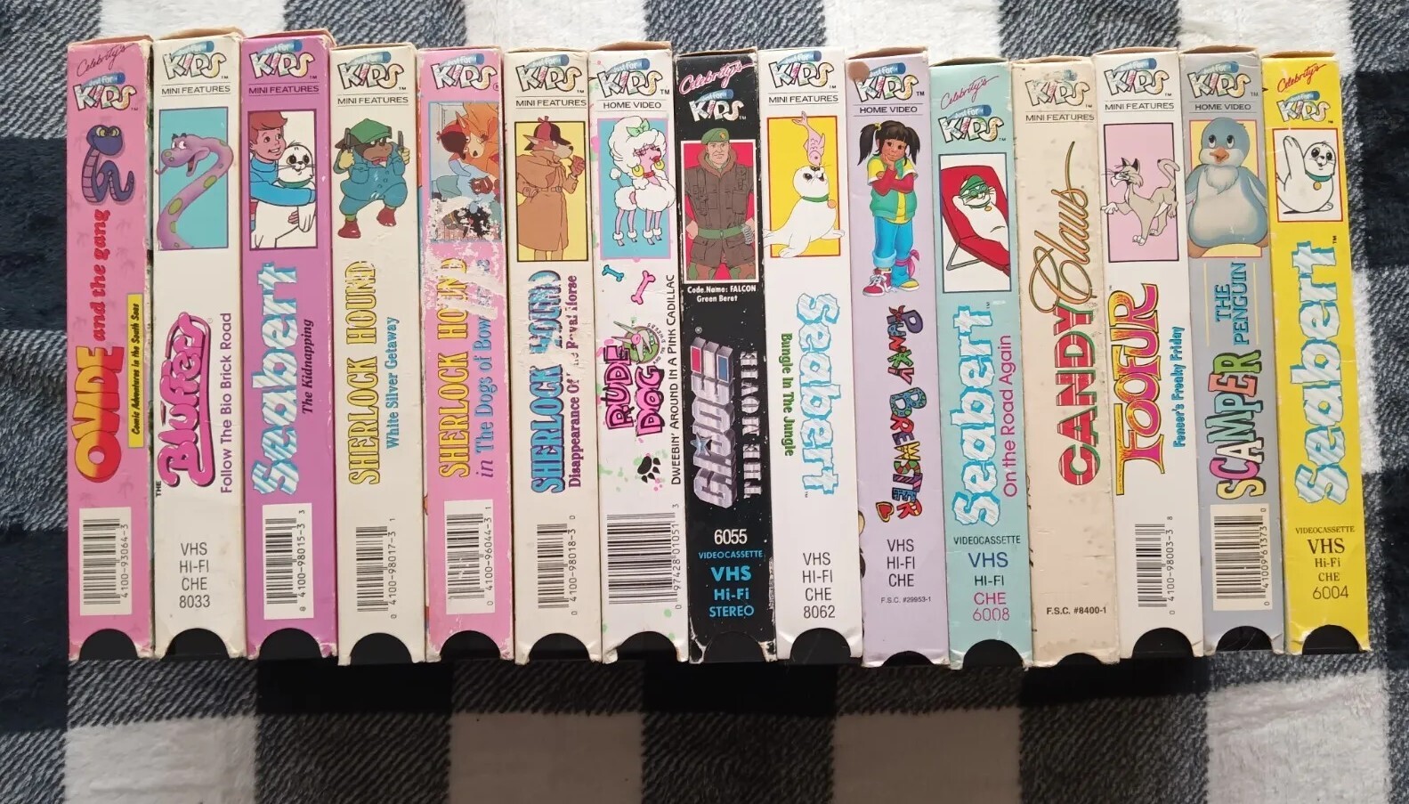 Just For Kids cartoon VHS lot Seabert Sherlock Hound G.I. Joe Rude Dog ...